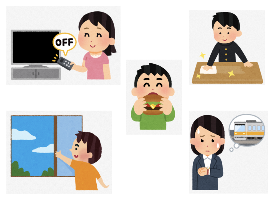 英検準2級「二次試験・ｲﾗｽﾄを見て現在進行形で表現する」 | 英検独学の教科書